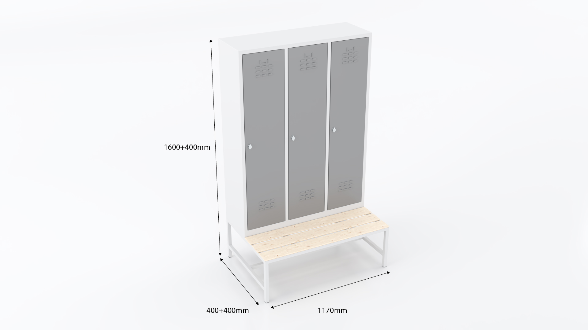 3-Seat Bench Locker | Durable Storage Solutions for Schools | Arma ...